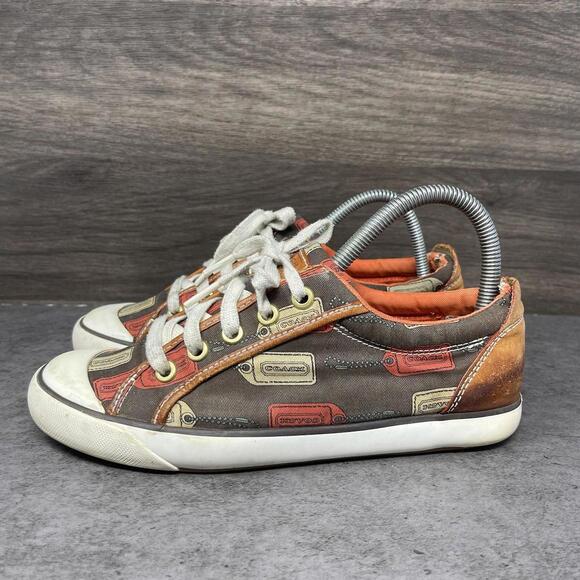 Coach | Shoes | Coach Barrett Low Top Sneakers Womens Size 95 Brown ...